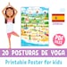 YOGA POSES Printable Poster for Kids in SPANISH, Educational Wall Art ...