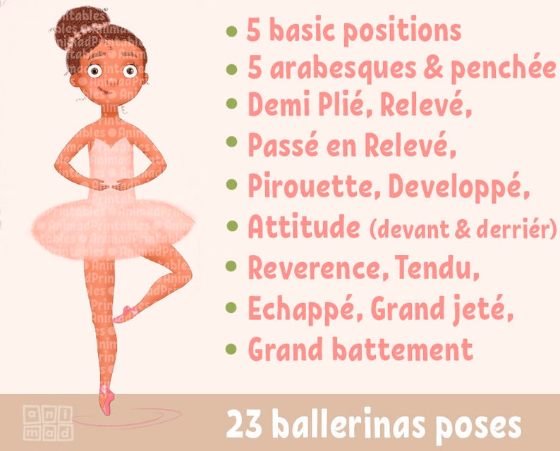 CHECKLIST BALLET Poses Printable Poster for Girls Little - Etsy Australia
