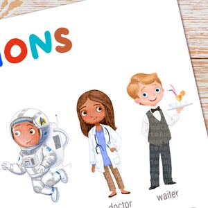 PROFESSIONS Printable Poster for Preschool Kids, Community Helpers ...