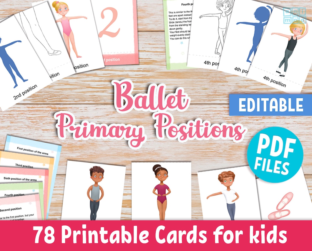 Ballet Primary Positions Printable Flashcards for Boys and - Etsy