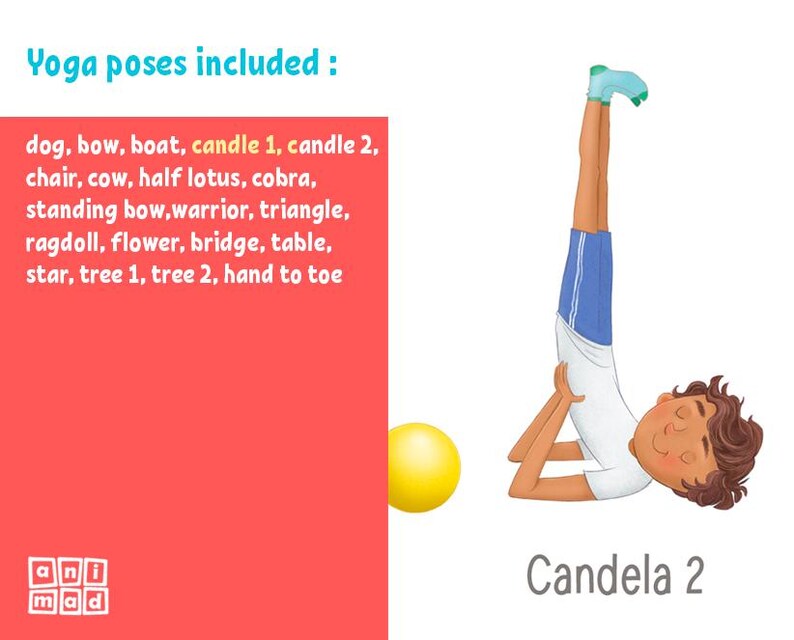 YOGA POSES, Printable Poster for Kids in ITALIAN, Yoga Chart Wall Art ...