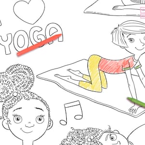 Yoga Poses Coloring Poster for Kids, Jumbo Size Activity (PDF) - Etsy