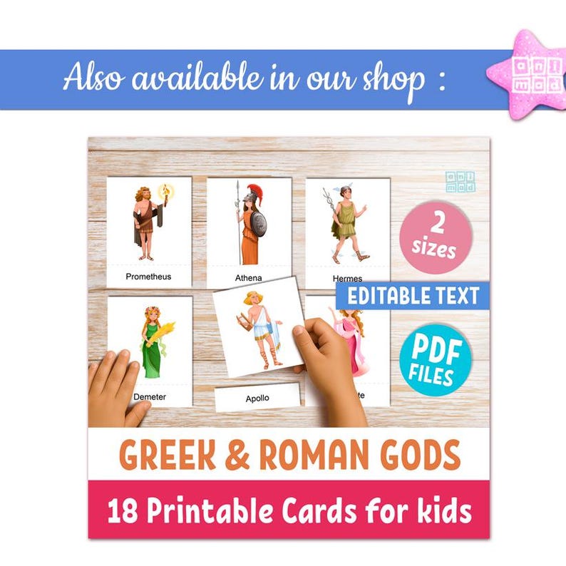 Ancient Greek & Roman Gods Printable Coloring Pages for Kids With ...