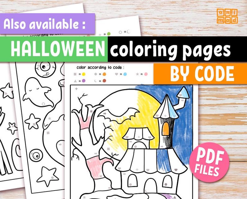 HALLOWEEN COLORING POSTER for Preschool Kids, Printable Jumbo Size ...