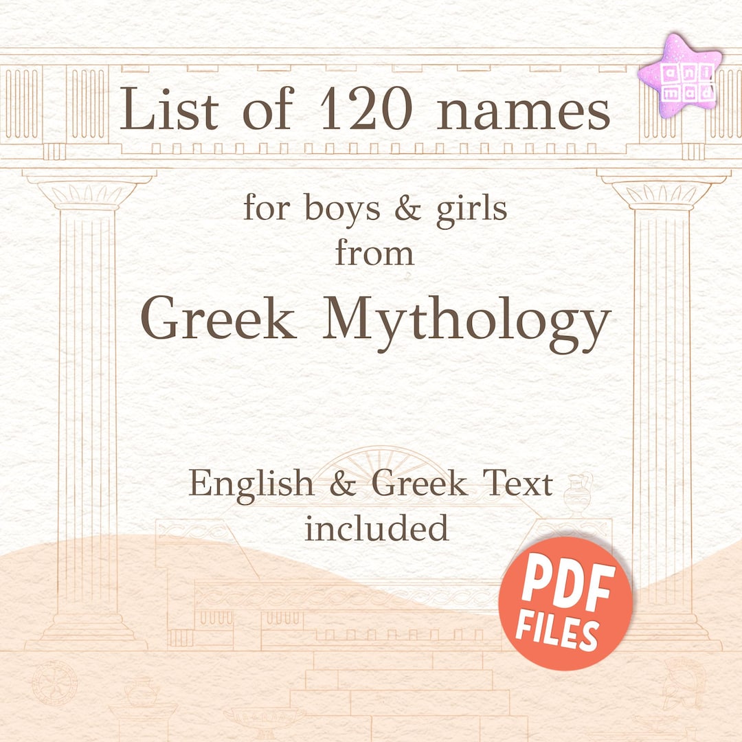 Ancient Greek Baby Names List: 120 Mythology & History Names (PDF ...