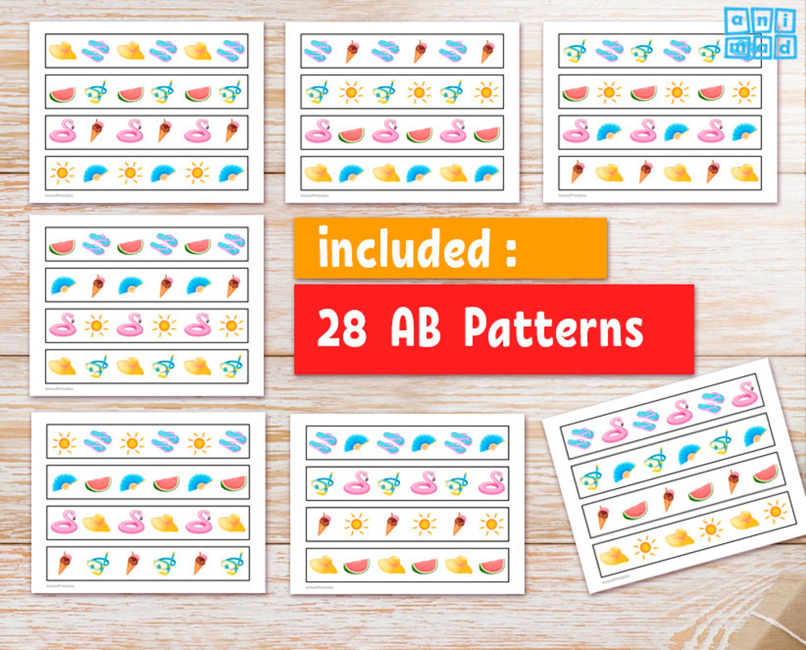 Summer Complete the PATTERN Activity for Preschool and Kindergarten ...