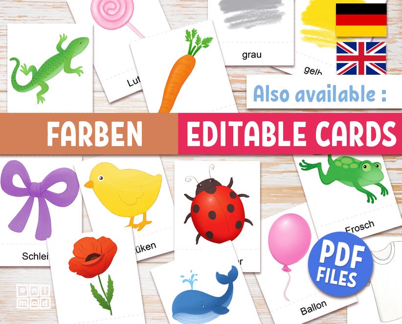 EMOTIONS & FEELINGS Printable Poster for Kids in German, Classroom and ...