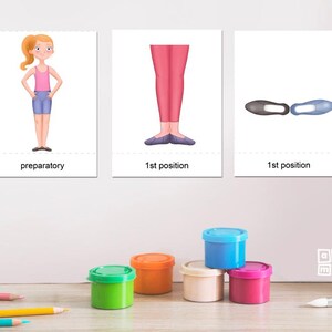 JAZZ DANCE POSITIONS Printable Flashcards for Kids, Positions of Feet ...