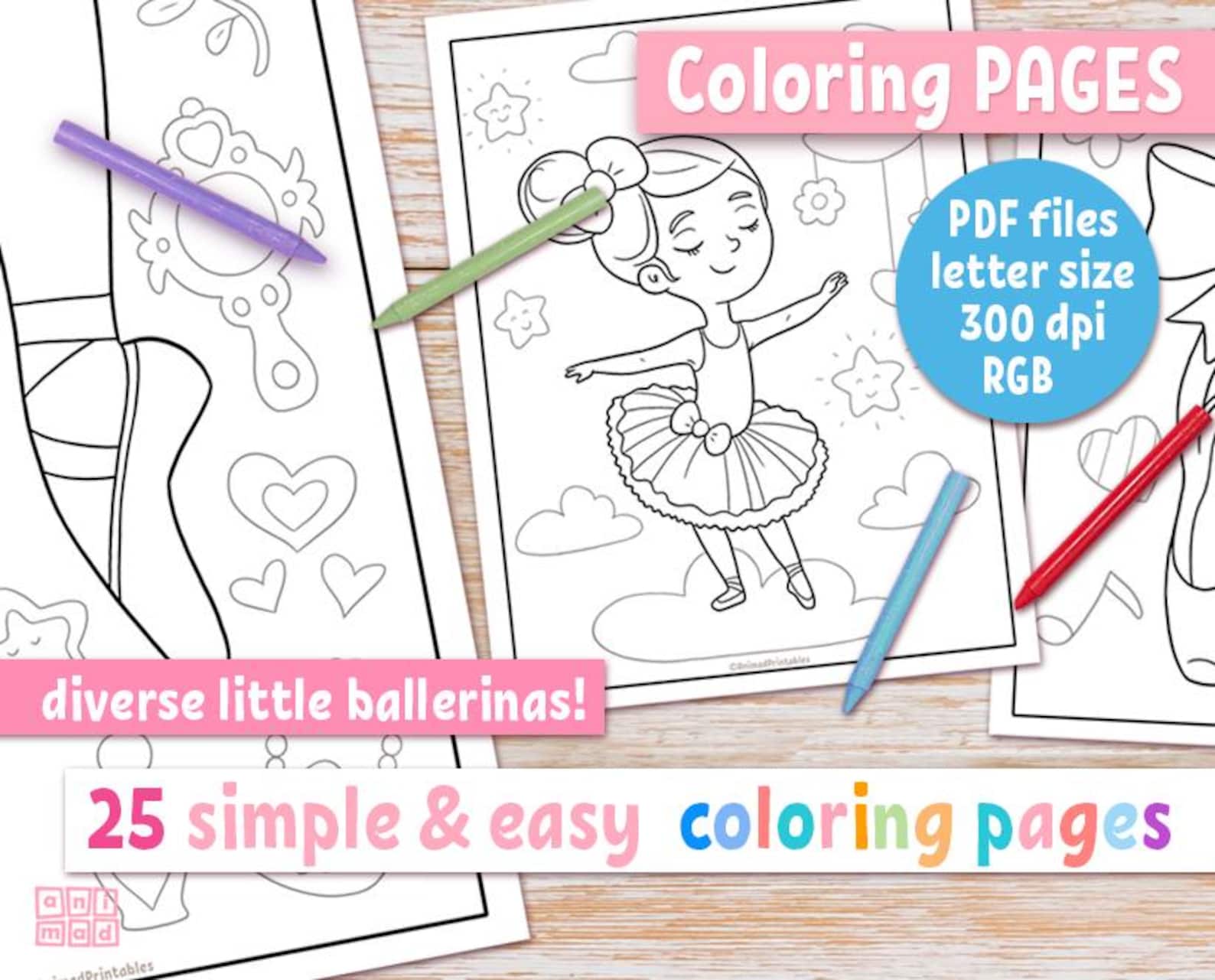 BALLET BUNDLE for Girls, Printable Busy Book Activities, Ballerina ...