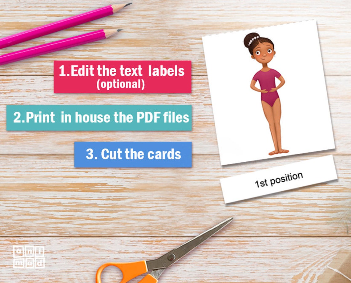 Ballet Primary Positions Printable Flashcards for Boys and - Etsy