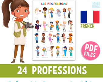CLASSROOM WALL ART / French Poster Words / Jobs / Tasks / - Etsy UK