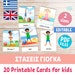 YOGA POSES Printable Flashcards for Kids in Greek and English, 20 ...