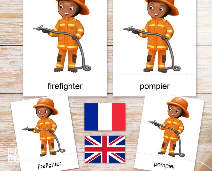 Tarjetas didácticas imprimibles de PROFESIONES para niños en edad ...