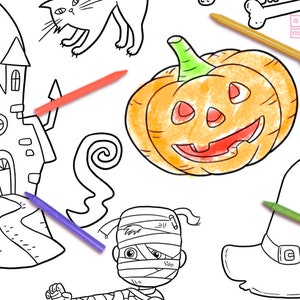 Jumbo Halloween Coloring Poster for Kids: Classroom & Homeschool ...