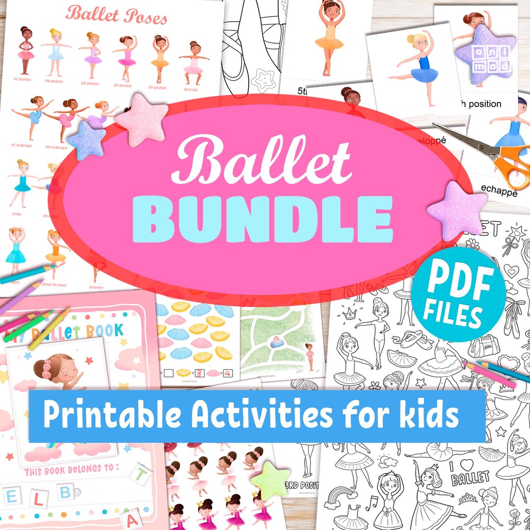 Ballet Printable Bundle for Kids, Montessori Dance Flashcards ...