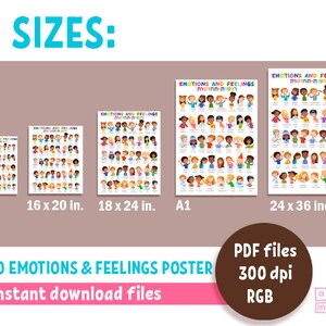 Bilingual Hebrew-english Emotions Poster: Kids' Room Classroom Decor ...