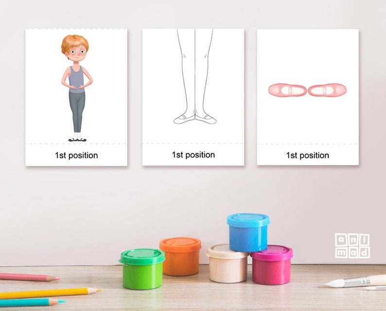 Ballet Primary Positions Printable Flashcards for Boys and - Etsy