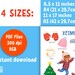 The 4 SEASONS Printable Poster for Preschool Kids in GREEK, Classroom ...