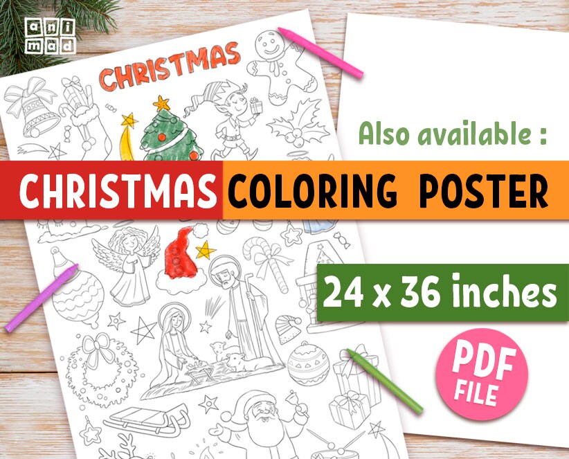 CHRISTMAS Printable Poster for Kids in Spanish, Educational Classroom ...