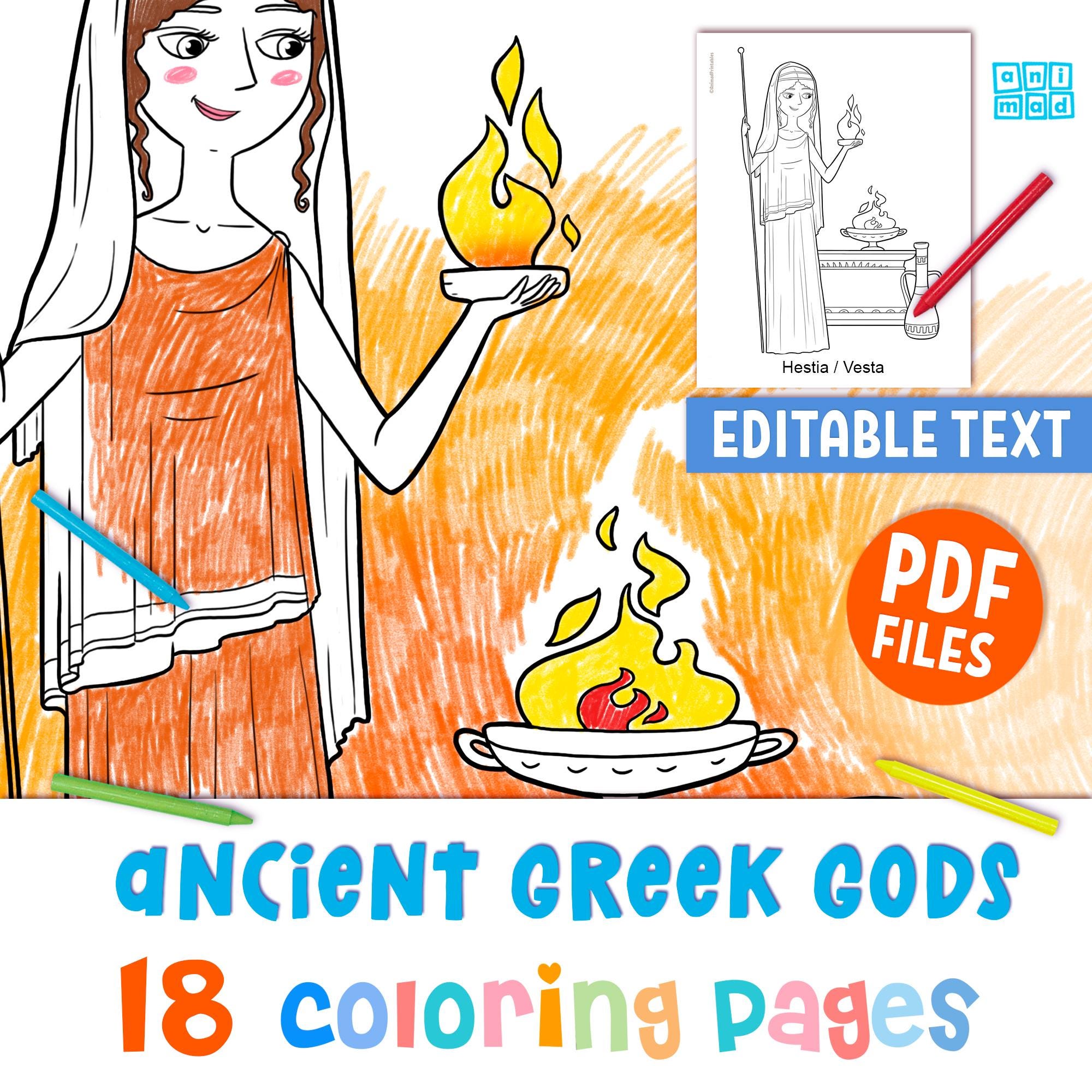 Greek Titan Kronos Coloring Pages