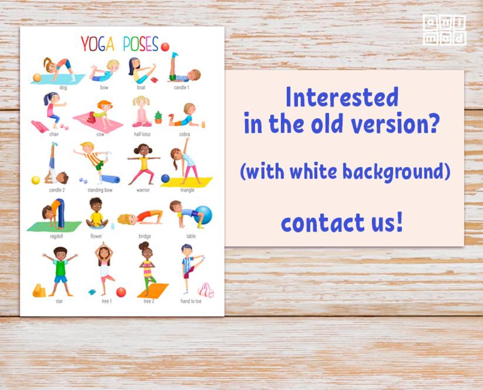 YOGA POSES Printable Poster for Preschool Kids, Classroom, Homeschool ...