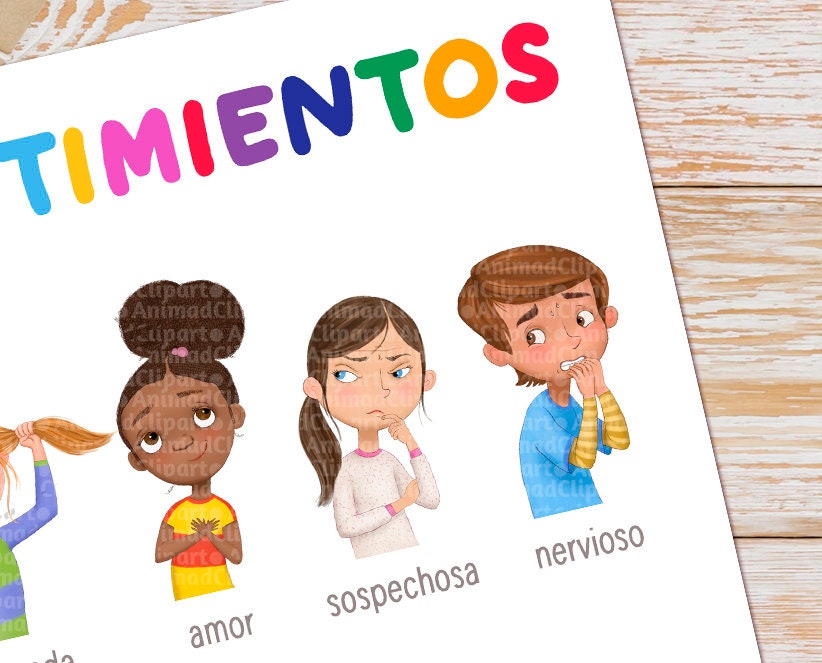 EMOCIONES Y SENTIMIENTOS Póster imprimible para niños en español ...