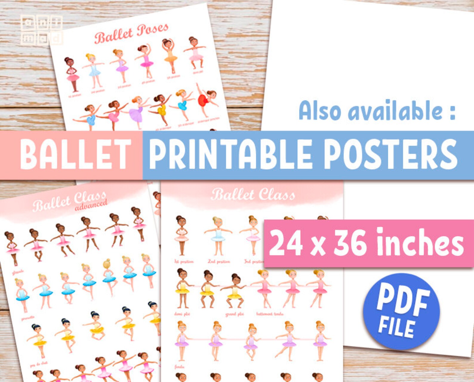 BALLET Primary Positions of Feet Printable Poster for Girls - Etsy