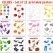 COLORS Printable Posters for Preschool Kids in SPANISH, Set of 12 ...