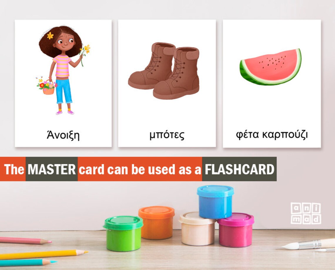 The 4 SEASONS Printable Flashcards for Preschool Kids in SPANISH and ...