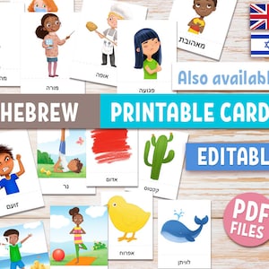 EMOTIONS & FEELINGS Printable Poster for Preschool Kids in HEBREW ...