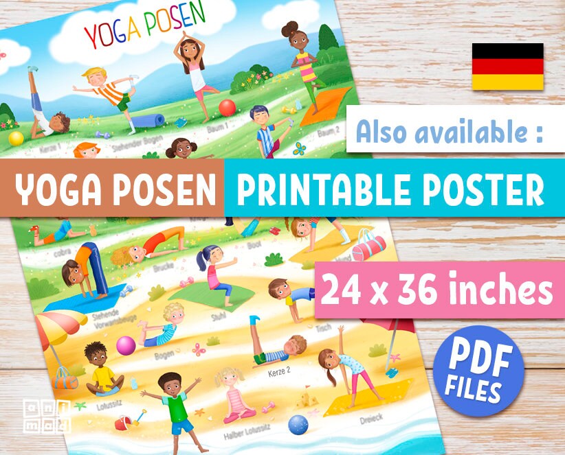 EMOTIONS & FEELINGS Printable Poster for Kids in German, Classroom and ...