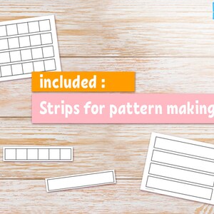 Shapes PATTERNS Strips for Preschool and Kindergarten Kids, Printable ...