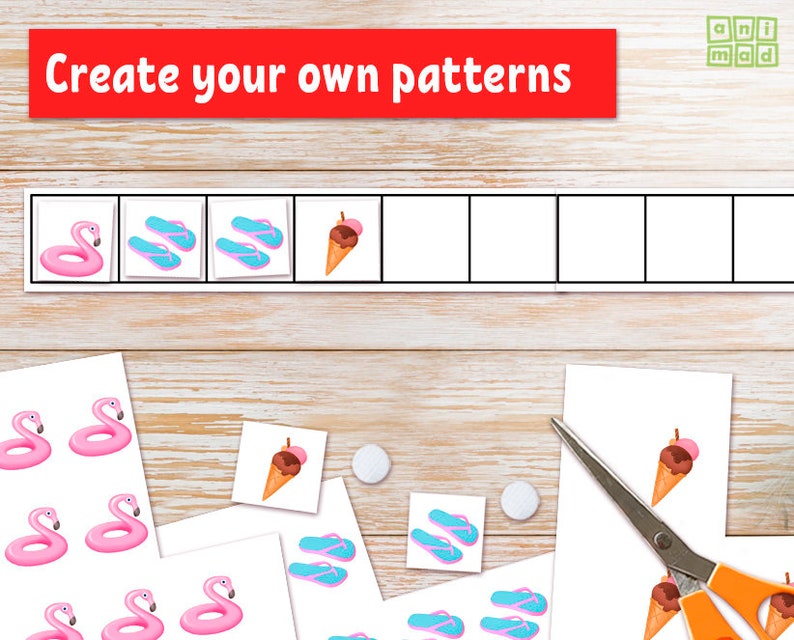 Summer Complete the PATTERN Activity for Preschool and Kindergarten ...