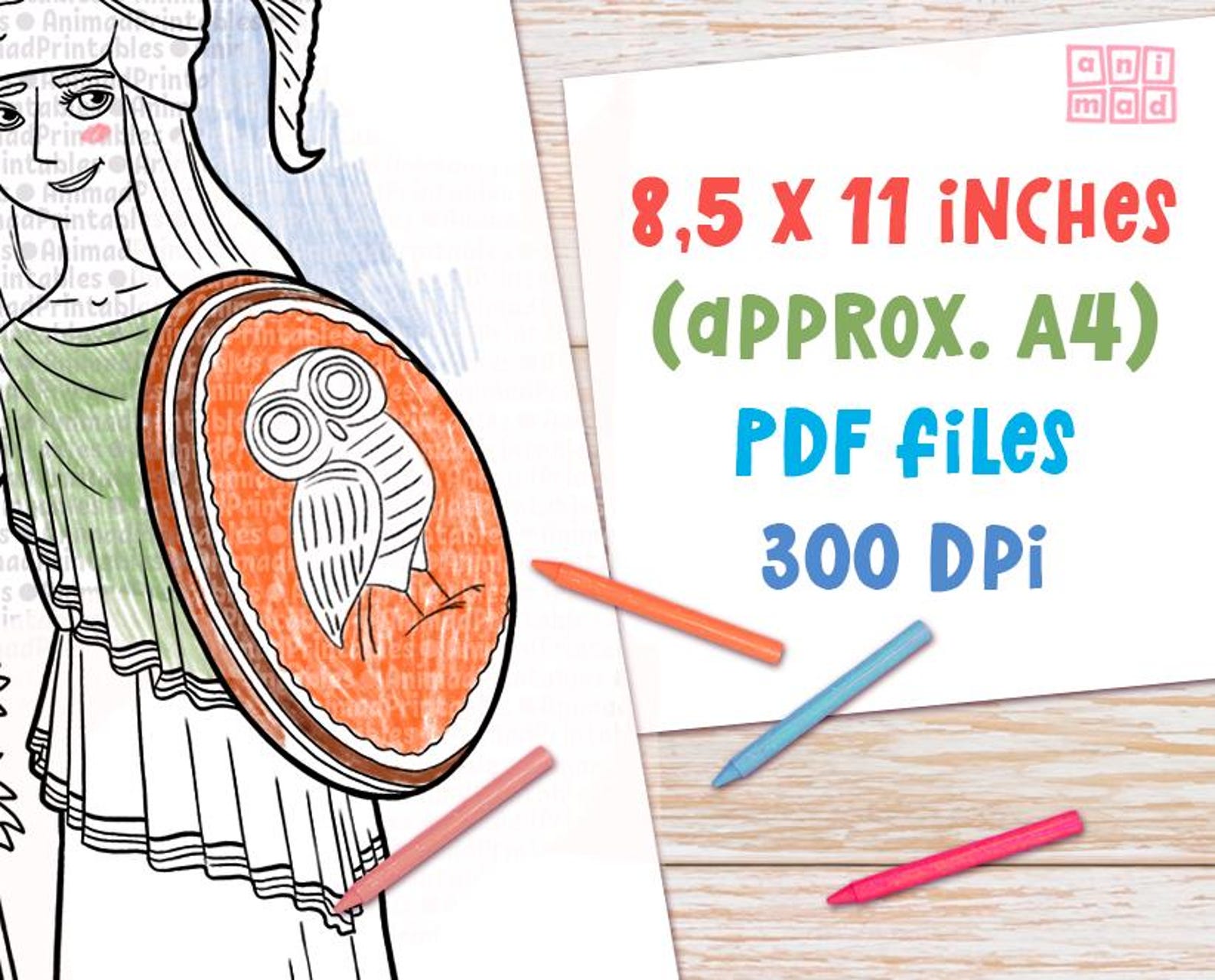 Ancient Greek & Roman Gods Printable Coloring Pages for Kids With ...