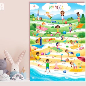 YOGA POSES Printable Poster for Preschool Kids, Classroom, Homeschool ...