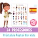 Occupations & Professions Printable Poster for Preschool Kids in ...