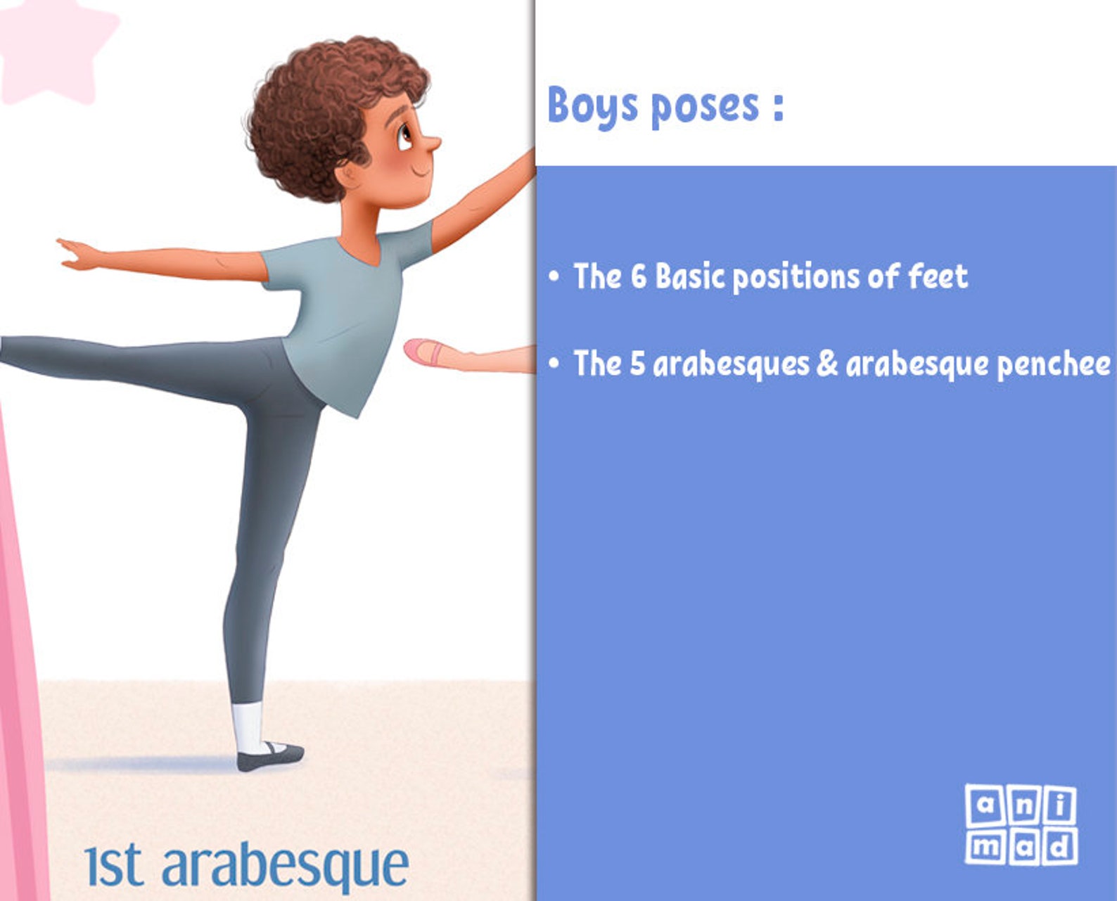Boys and Girls CHECKLIST BALLET POSES Printable Poster for Kids, Ballet ...