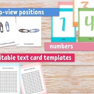 JAZZ DANCE POSITIONS Printable Flashcards for Kids, Positions of Feet ...