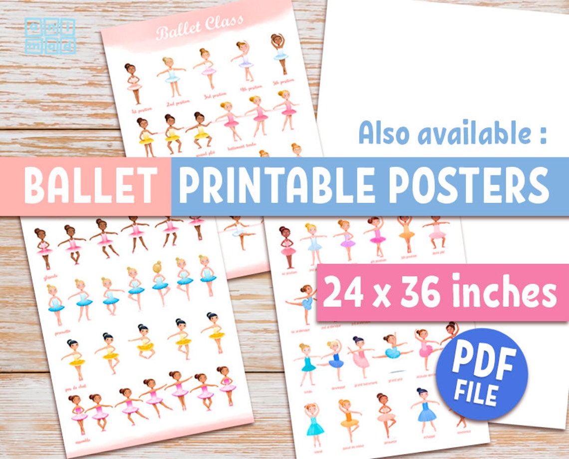 2024 PRINTABLE BALLET CALENDAR for Girls, Ballerinas Monthly Planner ...