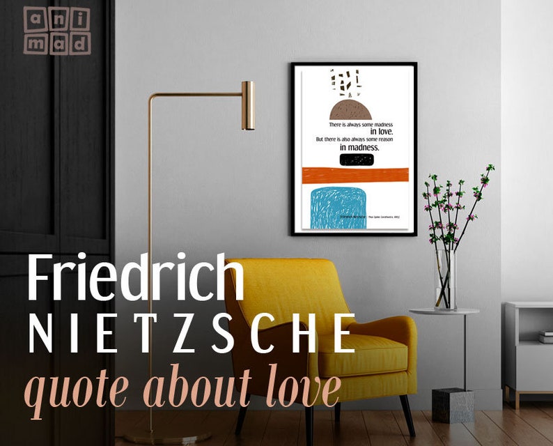 Love & Philosophy Printable Poster, Nietzsche Quote and Abstract ...