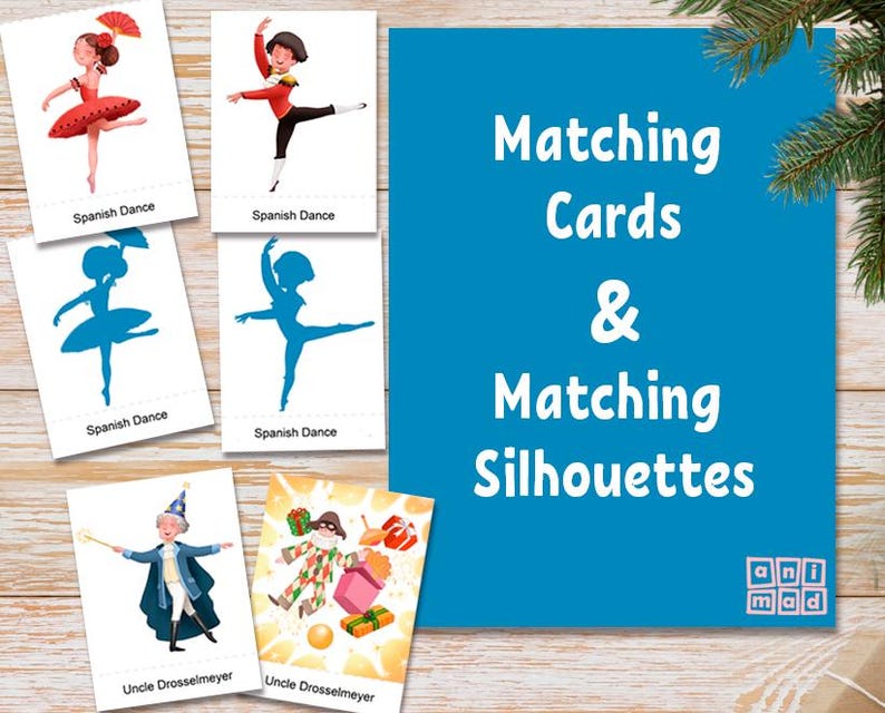 NUTCRACKER BALLET Flashcards for Kids With Editable Text, Christmas ...