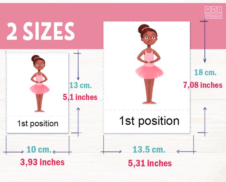 BALLET Poses Printable CARDS for Girls, 23 Montessori Ballerinas Cards ...