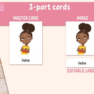 EMOTIONS & FEELINGS Printable Flashcards for Kids in German and English ...
