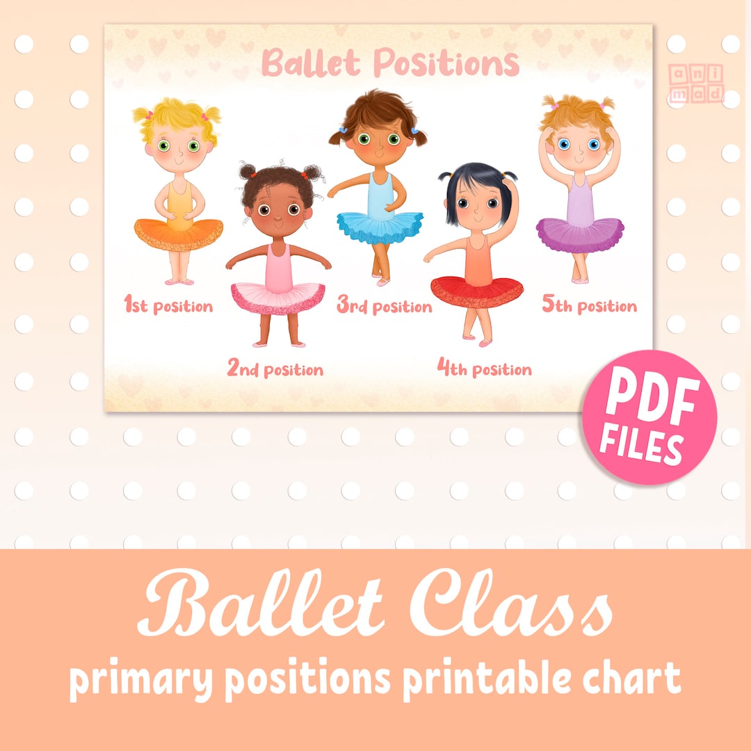 BALLET POSES, Printable Poster for Kids With Little Ballerinas About ...