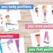 JAZZ DANCE POSITIONS Printable Flashcards for Kids, Positions of Feet ...
