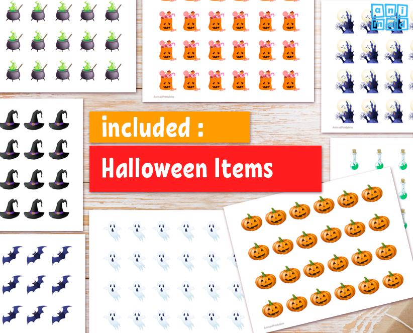 Halloween Pattern Matching Activity for Kids: AB & ABB Printable Strips ...
