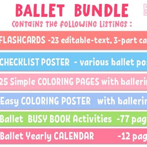 BALLET BUNDLE for Girls, Printable Busy Book Activities, Ballerina ...