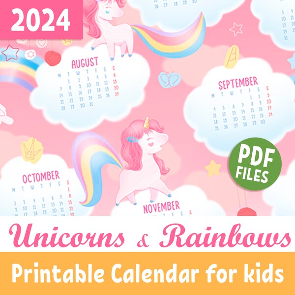 Printable Calendar for Kids - Etsy