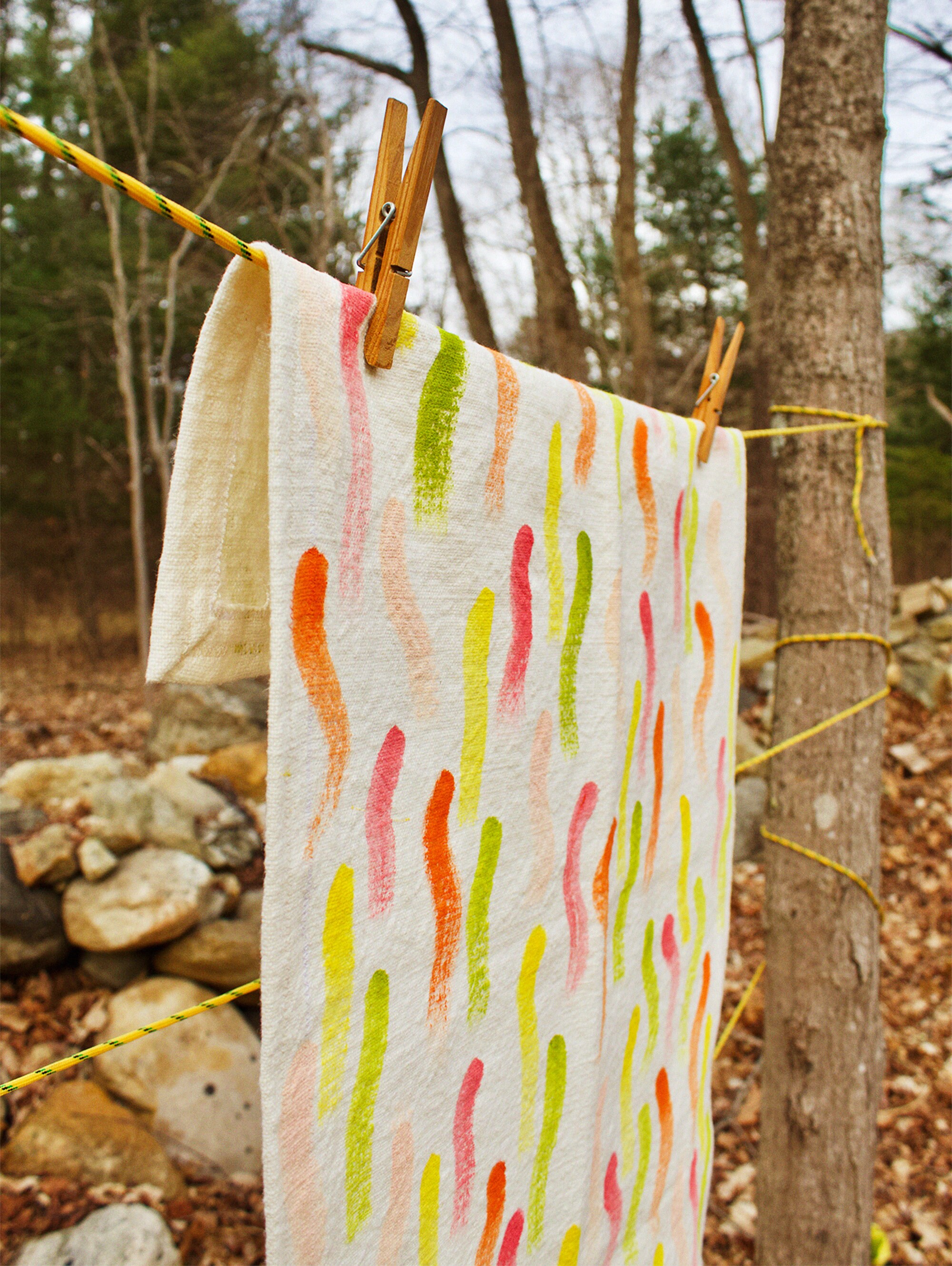 Colorful Hand-painted Tea Towel - Etsy