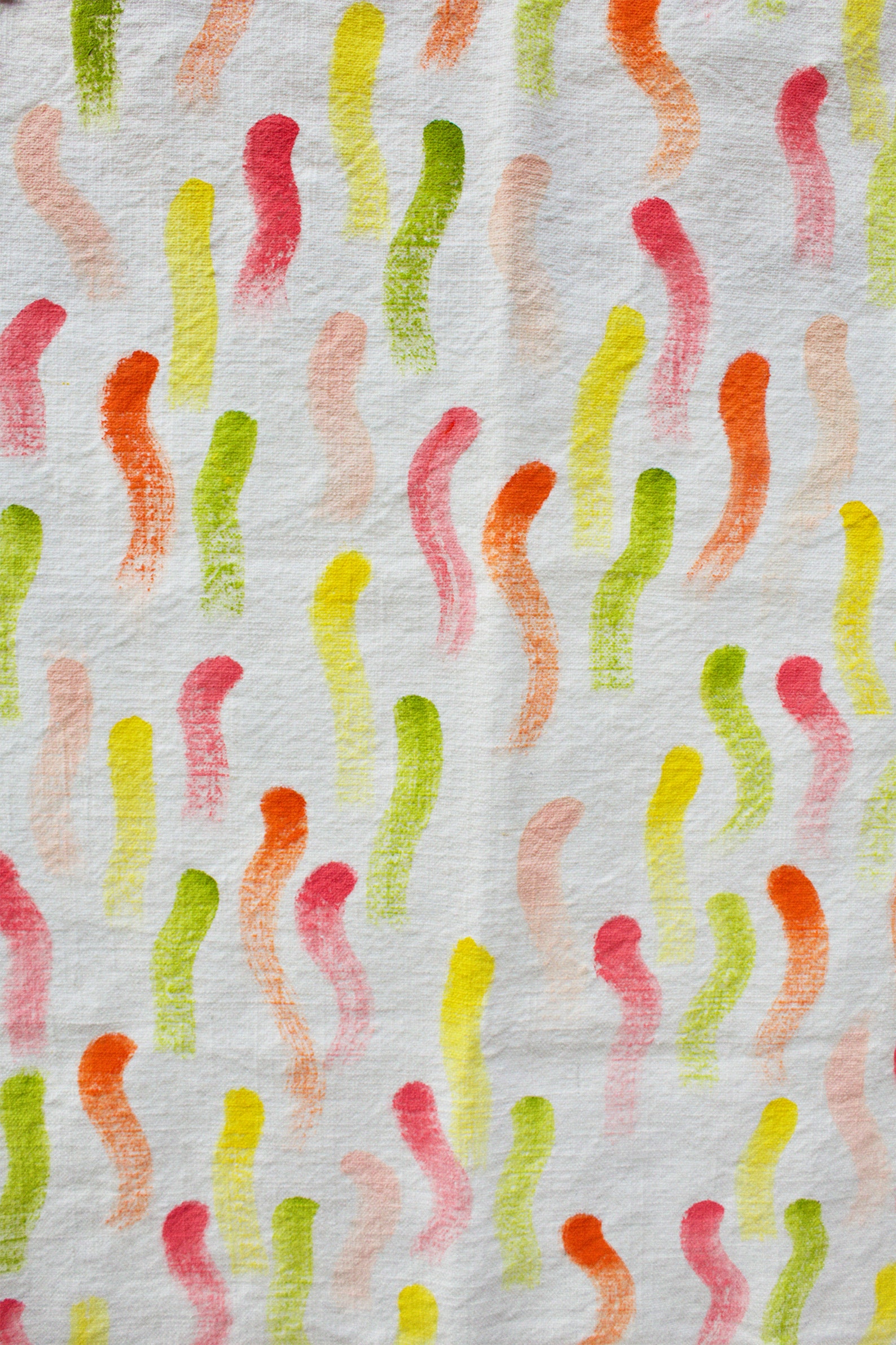 Colorful Hand-painted Tea Towel - Etsy